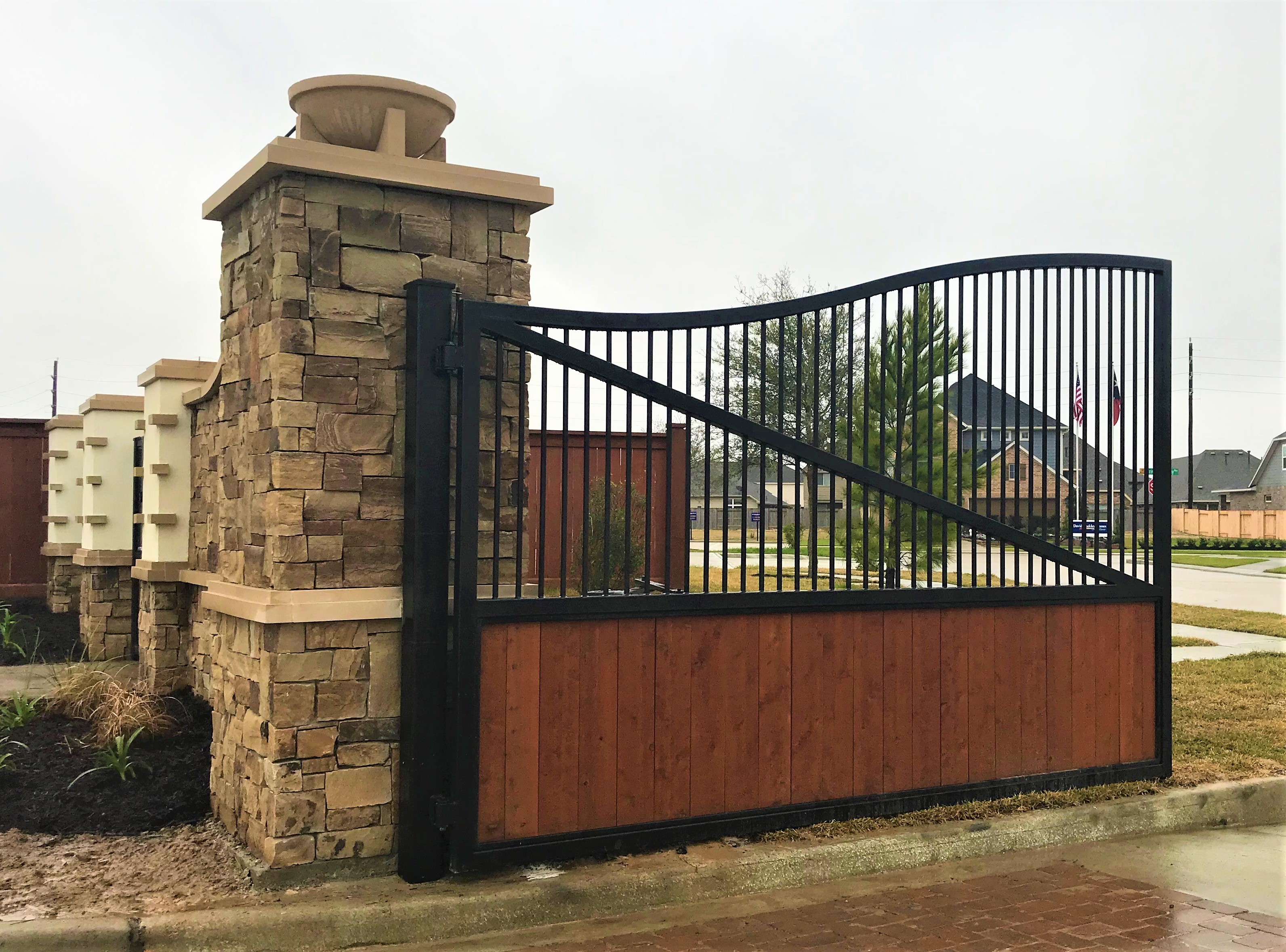 Community Entrance Gates at Custom Security Fence & Iron Works